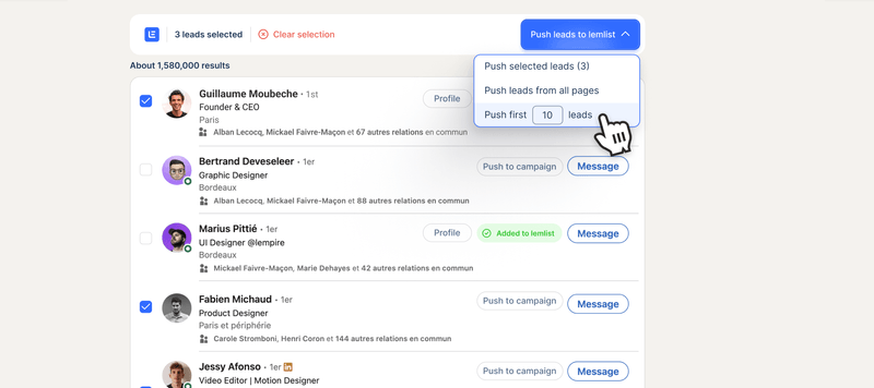 Get Linkedin Leads Verified Data In 1 Click With Lemlist Chrome Extension
